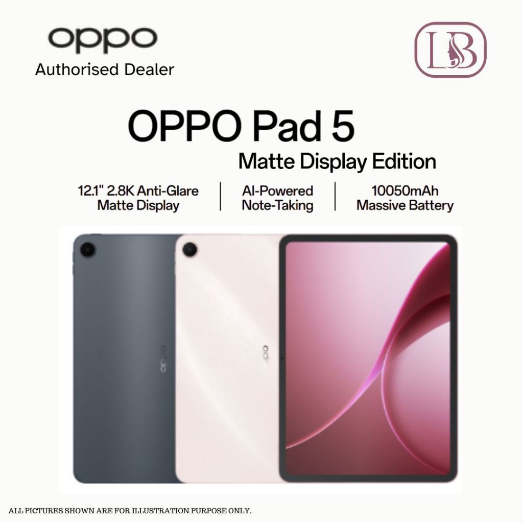 OPPO Pad 5 | 12.1″ 2.8K Tablet | 8GB RAM 256GB ROM | 120Hz Display ...