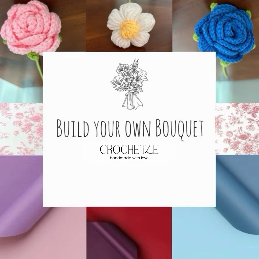 [SG Ready Stock] Crochet Flower Stalk / Leaves / BYOB Build Your Own ...