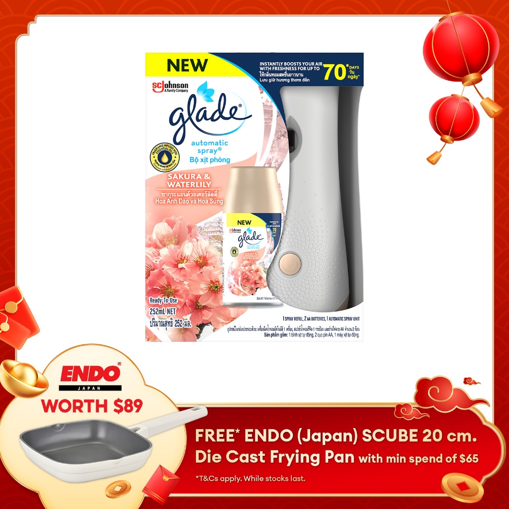 Glade Automatic Spray Starter Air Freshener Sakura & Waterlily (175g ...