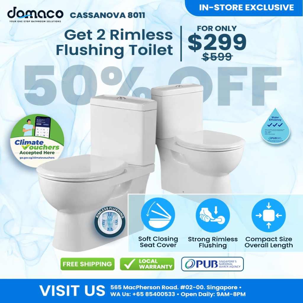 Domaco x Cassanova 8011 Strong Rimless Flushing w/ Nano & Anti ...