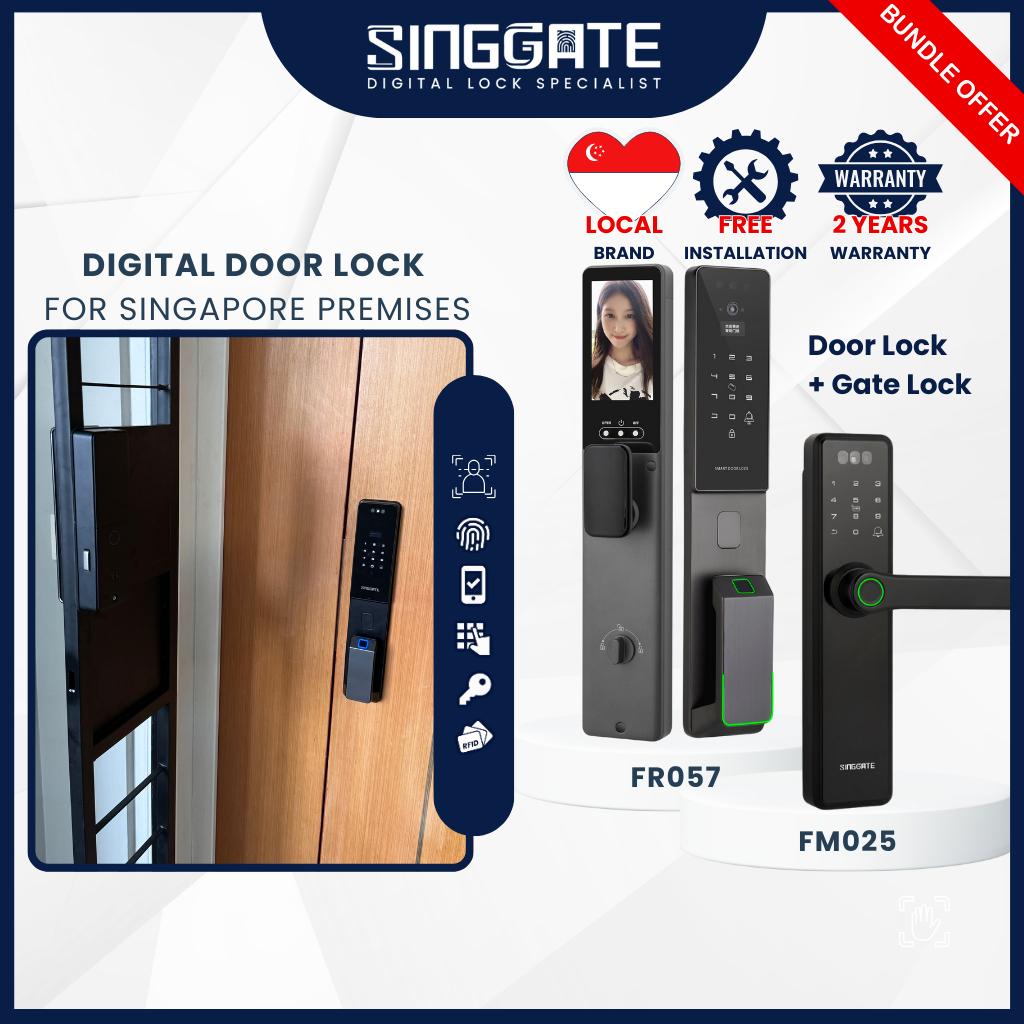 FREE Installation | SINGGATE [FR057] with 3D Face Recognition Digital ...