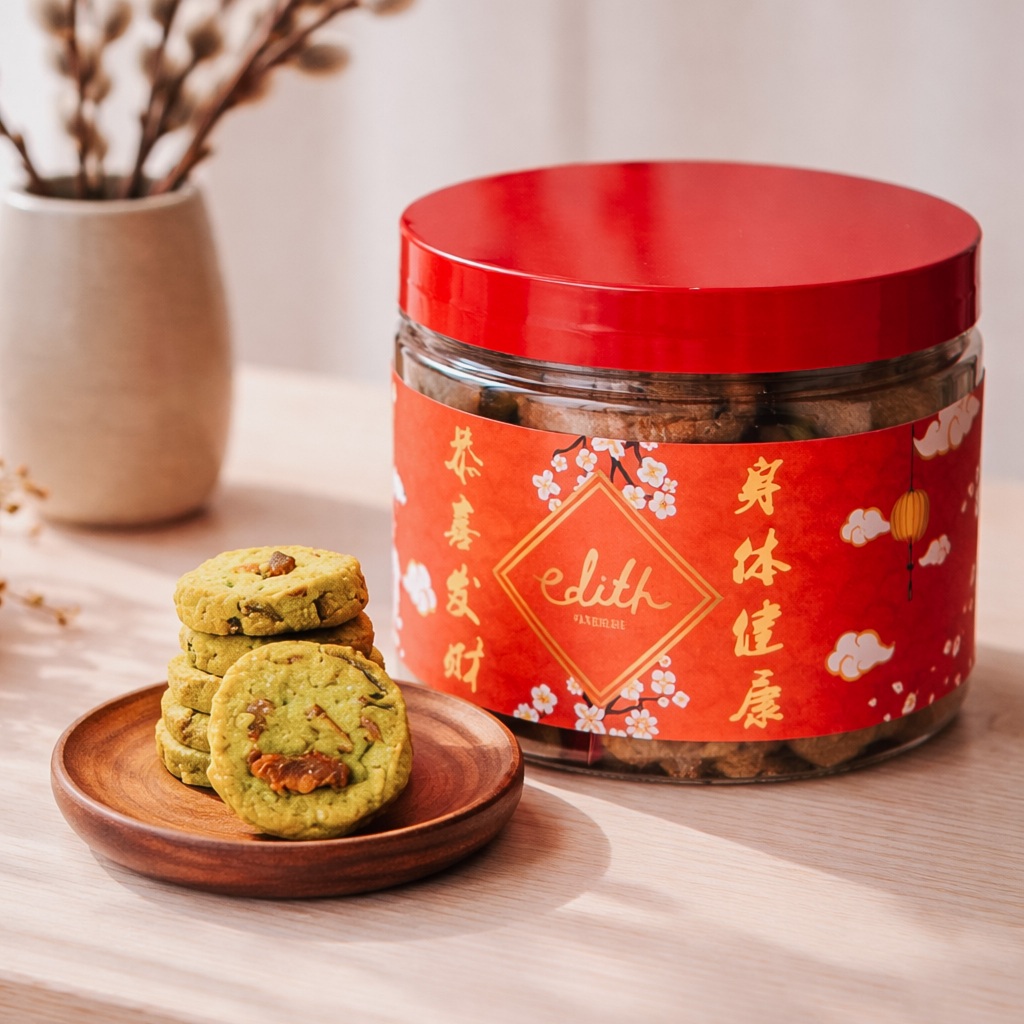 CNY Specials: Matcha Strawberry Shortbread Cookies - Jar | Shopee Singapore