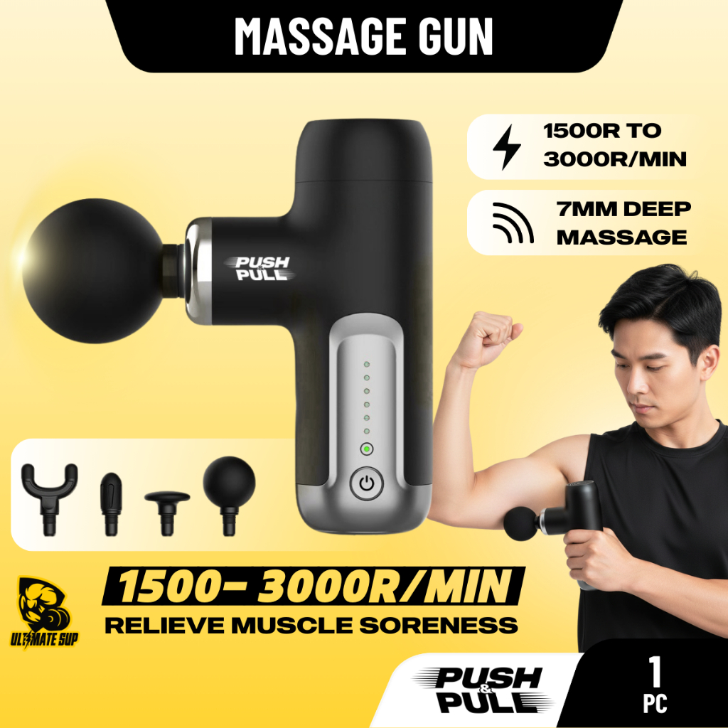 Pushnpull Premium Muscle Massage Gun & Deep Tissue Gun Massager ...