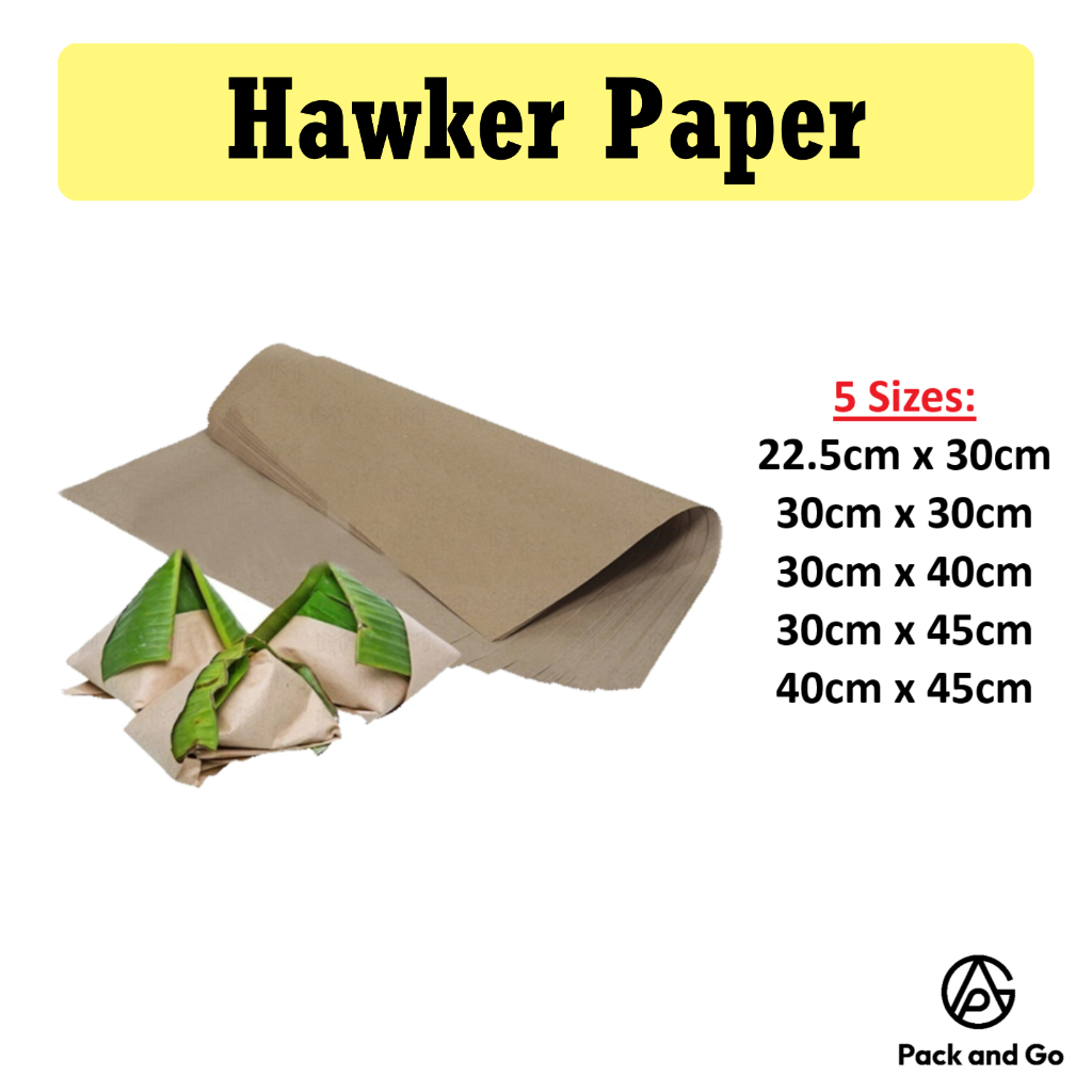 🔥Local Seller🔥 Hawker Wrapping Paper / Chicken Rice Paper / Nasi Lemak ...