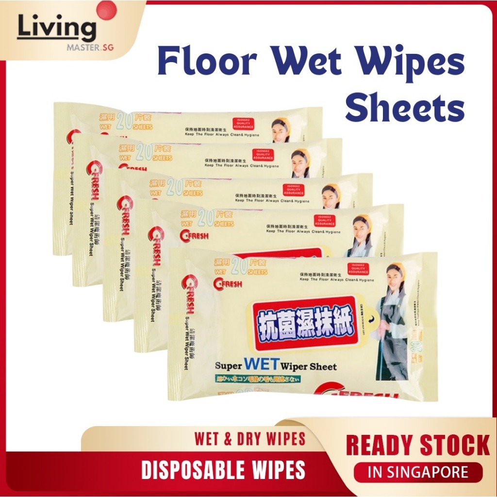 SG STOCK Floor cleaning wipes mop wipes disposable mop wipes Wet wipes ...