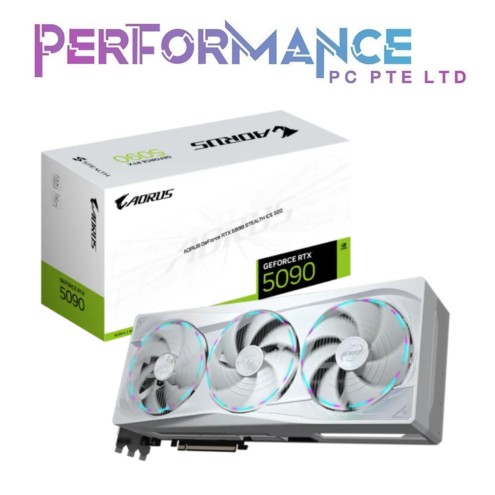 GIGABYTE AORUS RTX 5090 RTX5090 STEALTH ICE 32G GDDR7 GRAPHICS CARD (3 ...