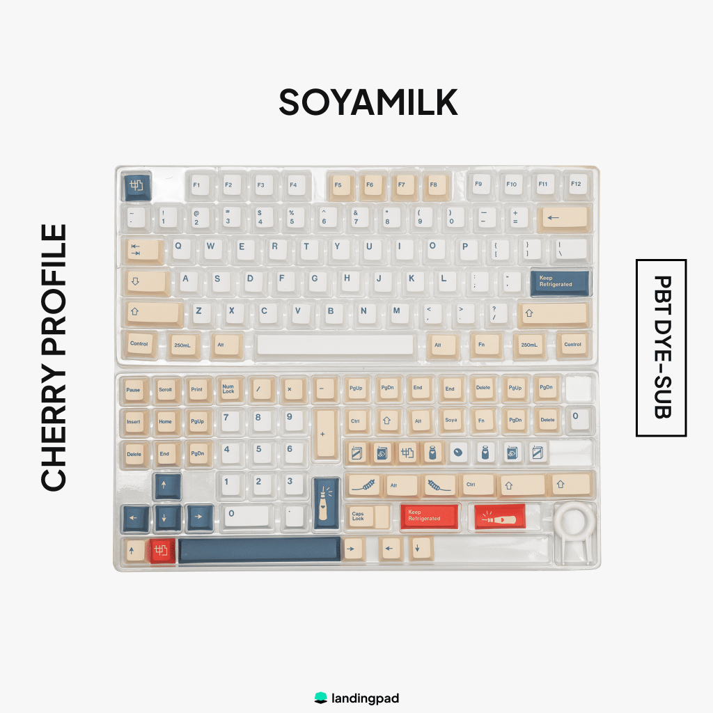 [⌨️ LandingPad] PBT Soyamilk / Soymilk / Soya Milk / Soy Milk Keycap ...