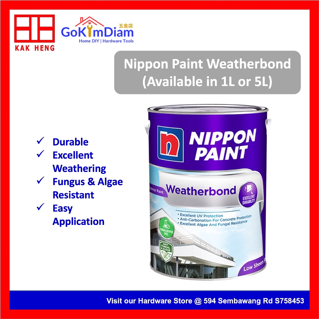 Nippon Paint Weatherbond Durable Weatherable Fungus Resistant (5L ...