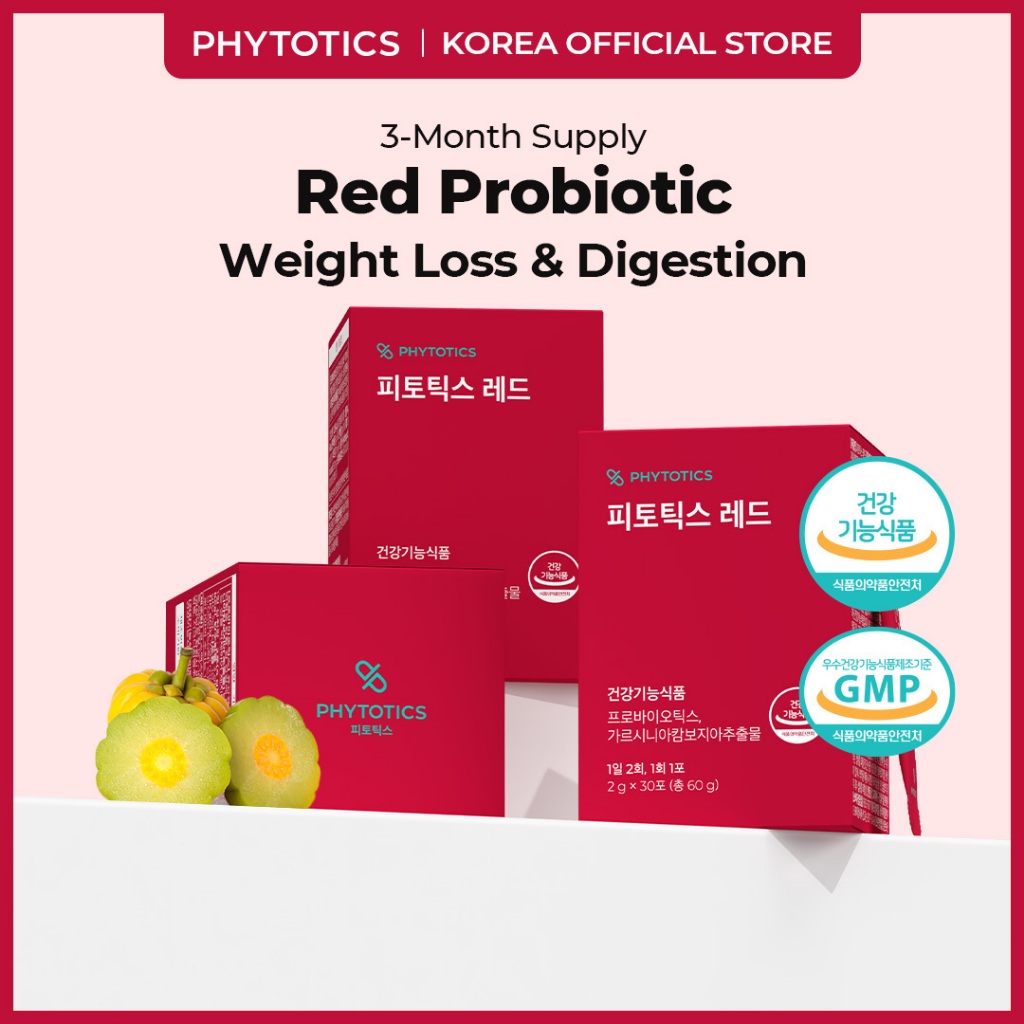 [PHYTOTICS] Red Diet Probiotics 3-Month Supply (30 Sticks x 3) (Fat ...