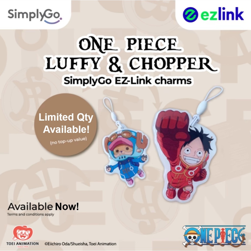 One Piece Limited Edition - Luffy Zoro Chopper SimplyGo EZ-Link Charm ...