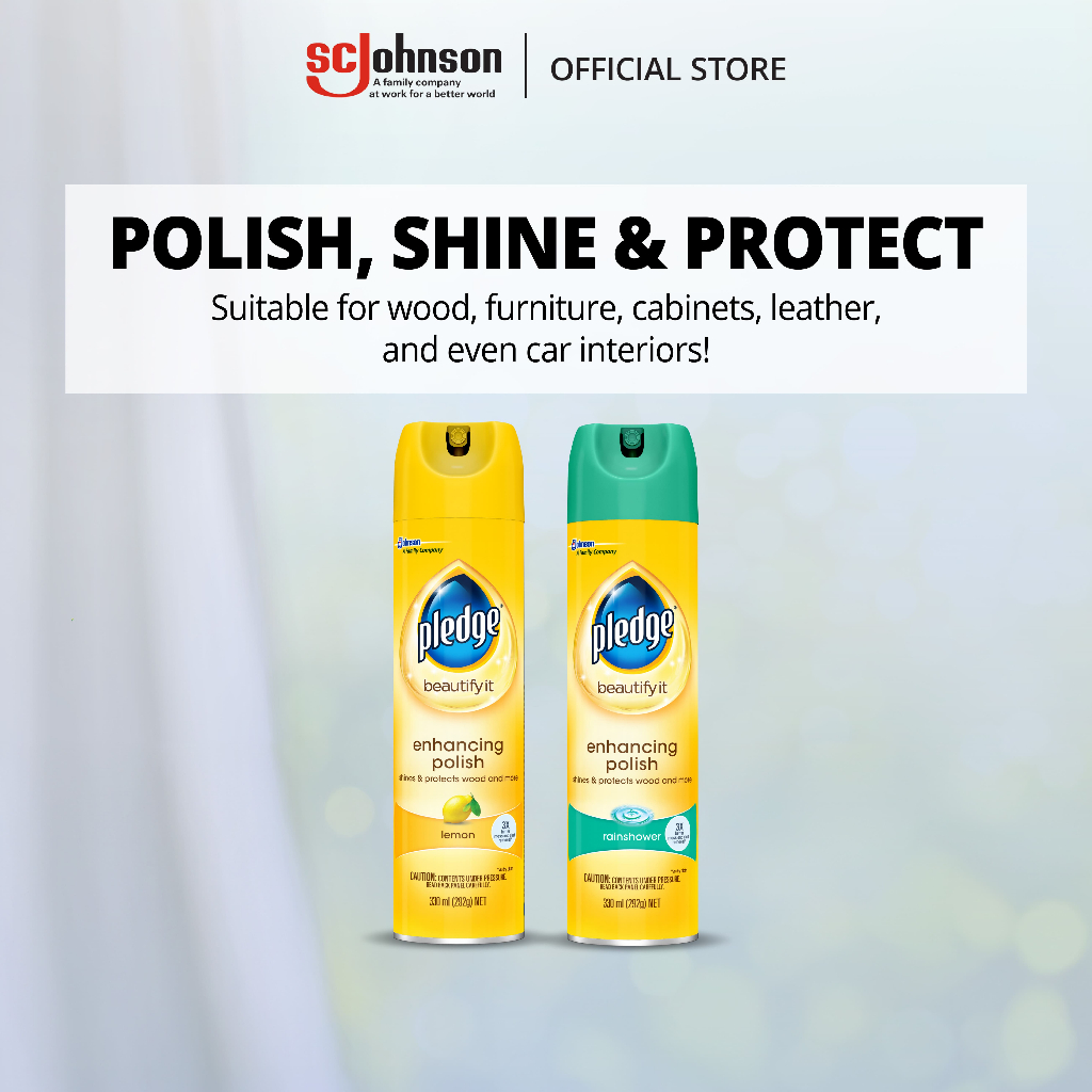 Pledge Furniture Polish 330ml (Rain Shower/Lemon) | Shopee Singapore