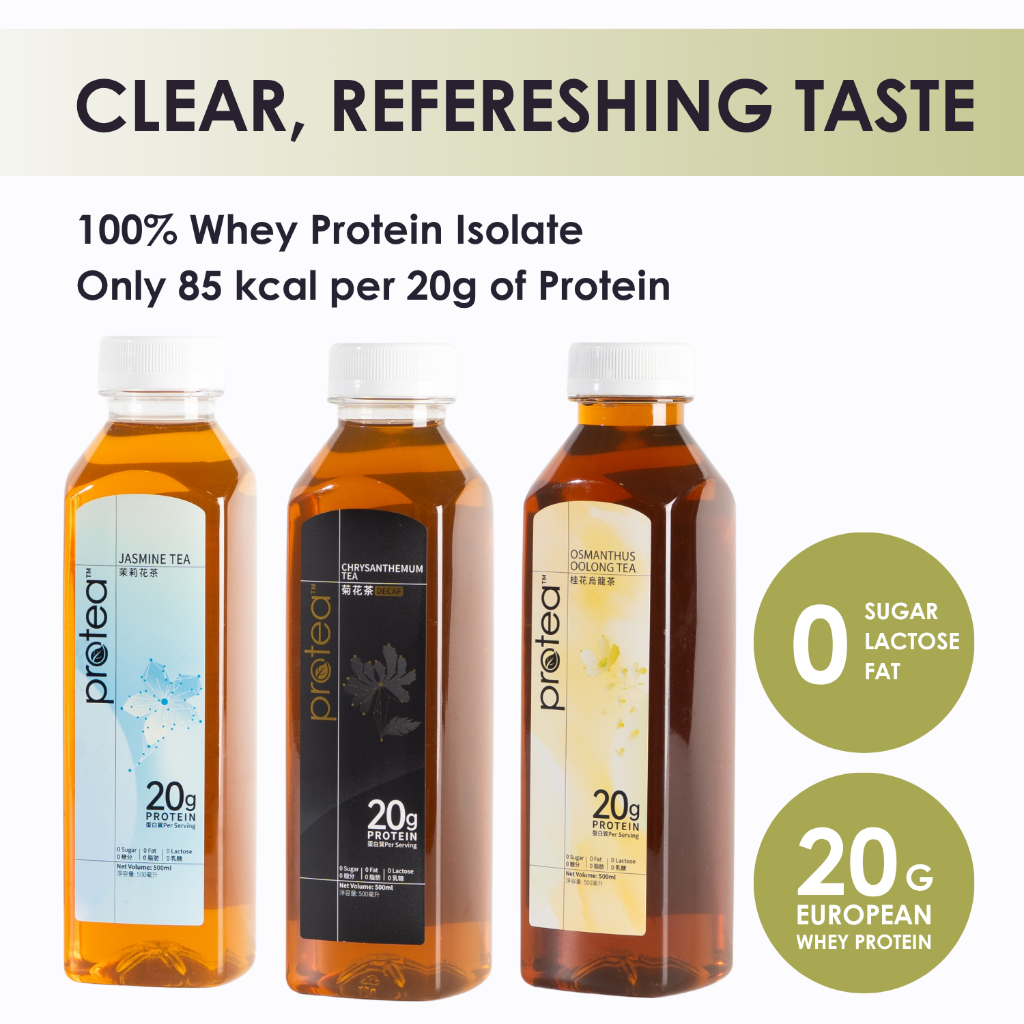protea Clear 100% Whey Protein Isolate Tea Drink (15 x 500ml) | Shopee ...
