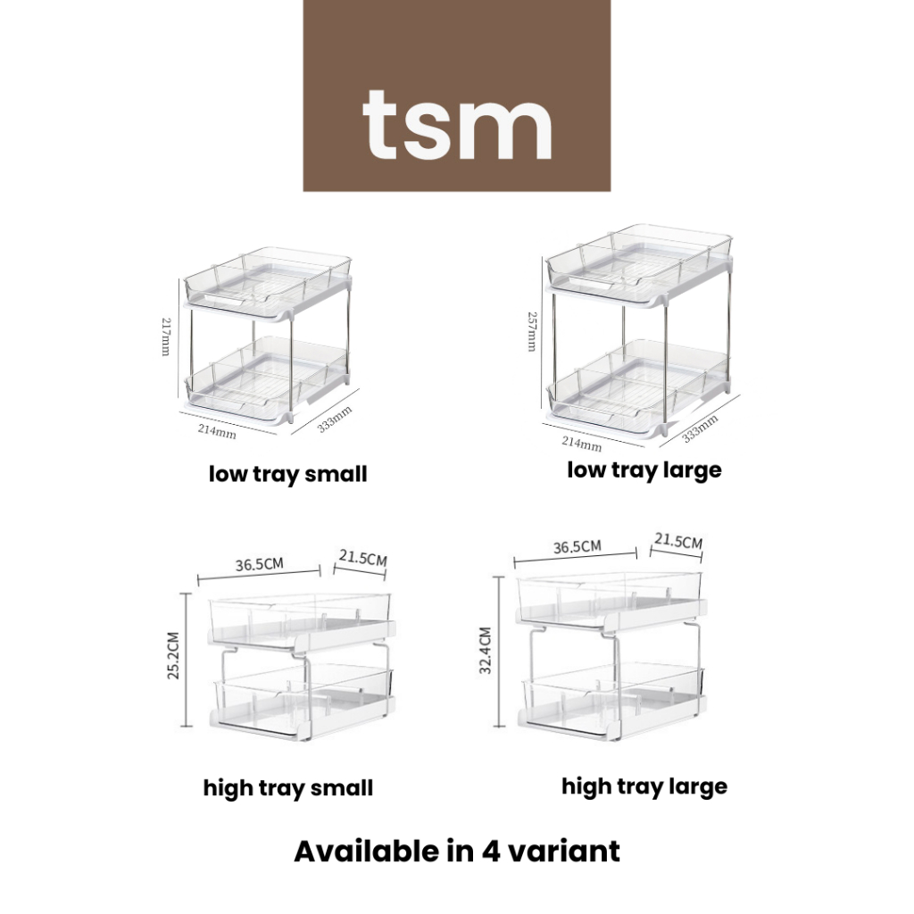 TSM Kitchen Rack Drawer Under Sink Kitchen Storage | Pantry Spice ...