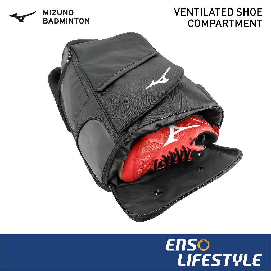 Mizuno Badminton Racket Bag - Club Series Lightweight Backpack [Enso ...