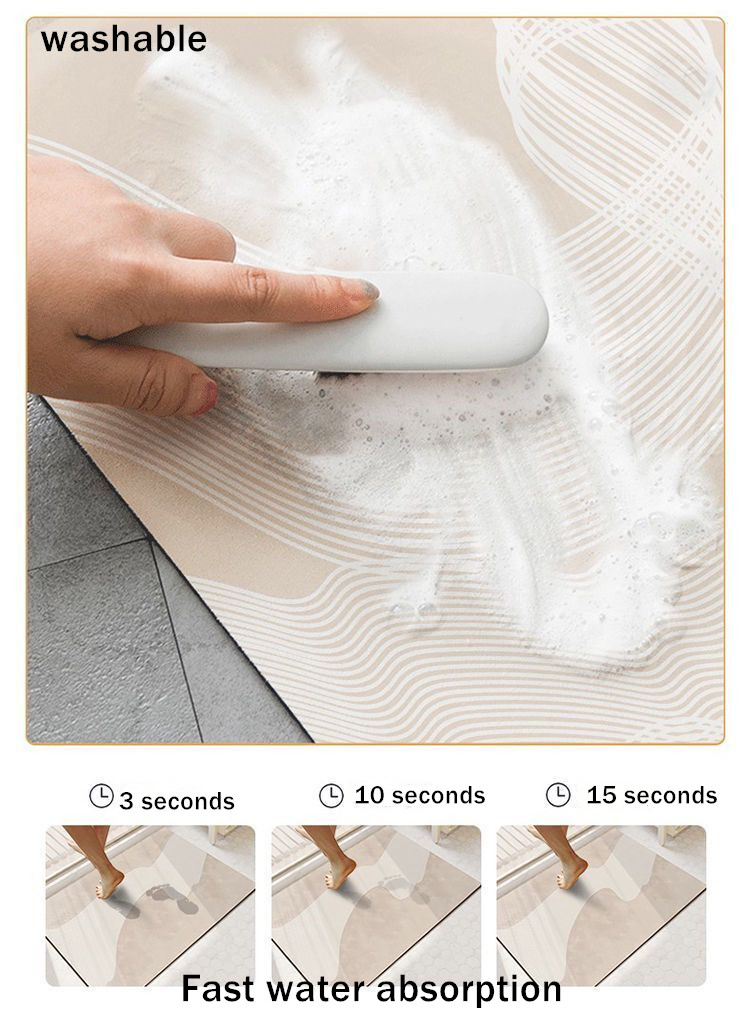 SG*1 PC Kitchen Floor Mat Diatomite Bath Mat Anti Slip Entrance Door ...
