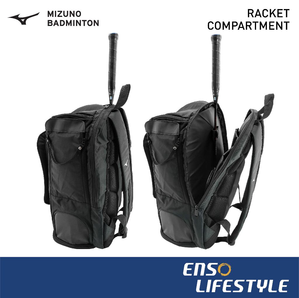 Mizuno Badminton Racket Bag - Club Series Lightweight Backpack [Enso ...