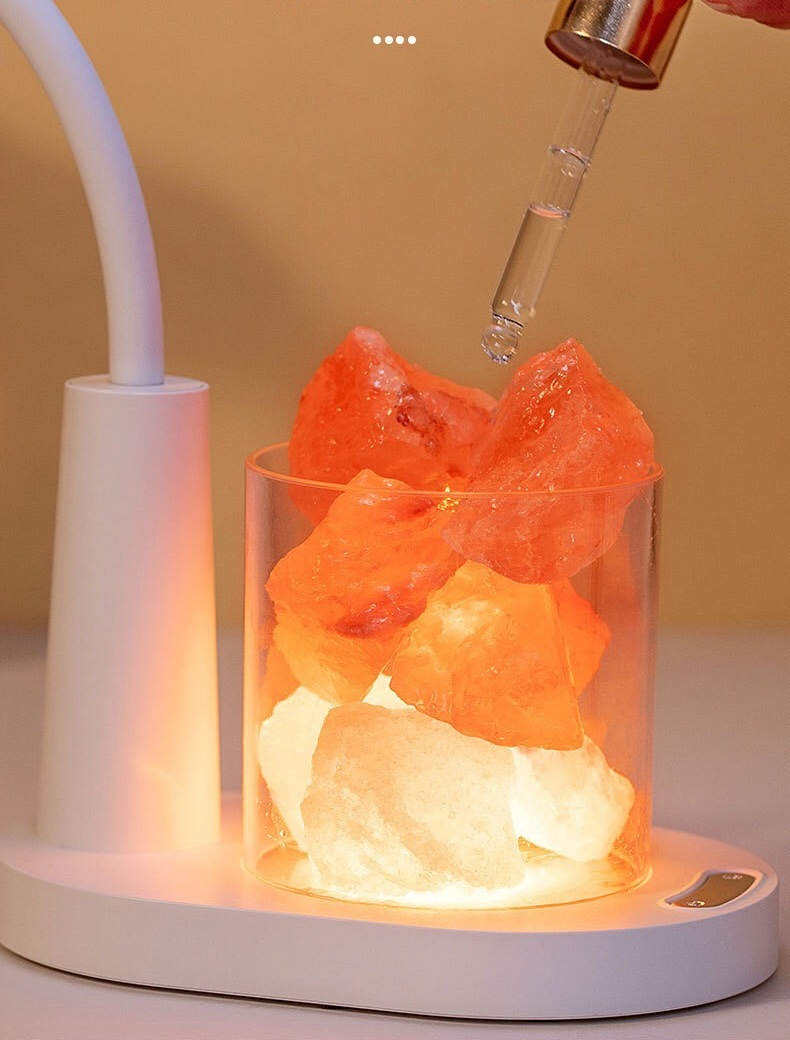 Portable Natural Himalayan Salt Lamp – USB LED Night Light, Warm ...