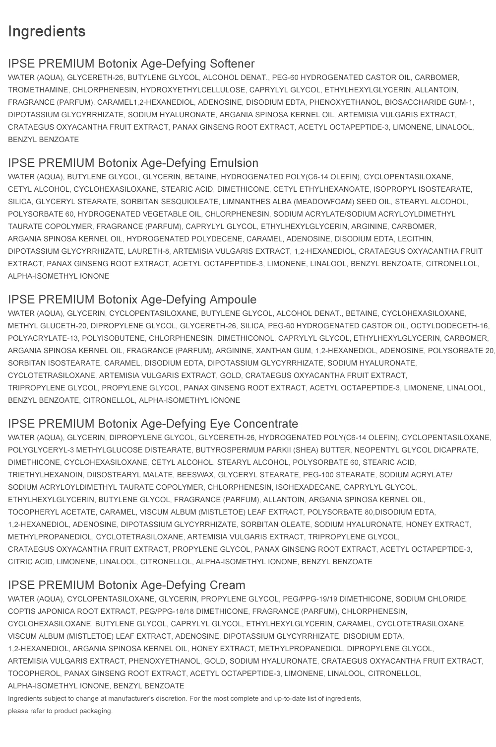 [OFFICIAL]IPSE PREMIUM Botonix Age-Defying Cream 50ml★Shipping From ...