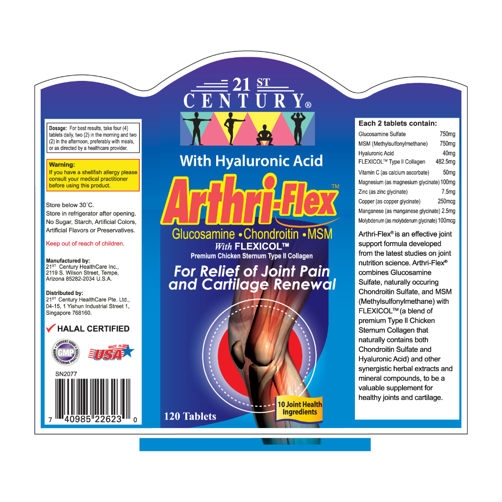 21st Century Arthri-Flex 120 Tablets Glucosamine, Chondroitin, MSM ...