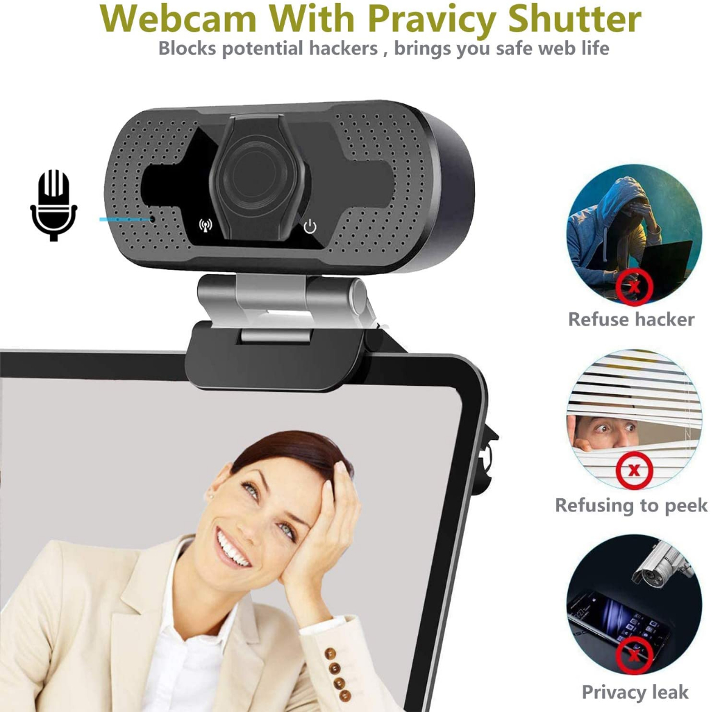 【SG🇸🇬 Ready Stock】Webcam with Microphone, HD Webcam Privacy Cover ...