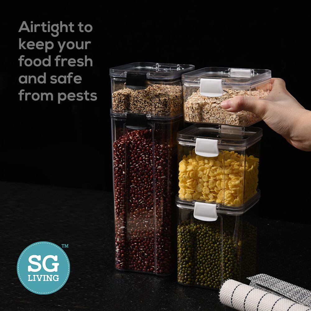 (SG Ready Stock) Stackable Airtight Food Container (Locking Clips ...
