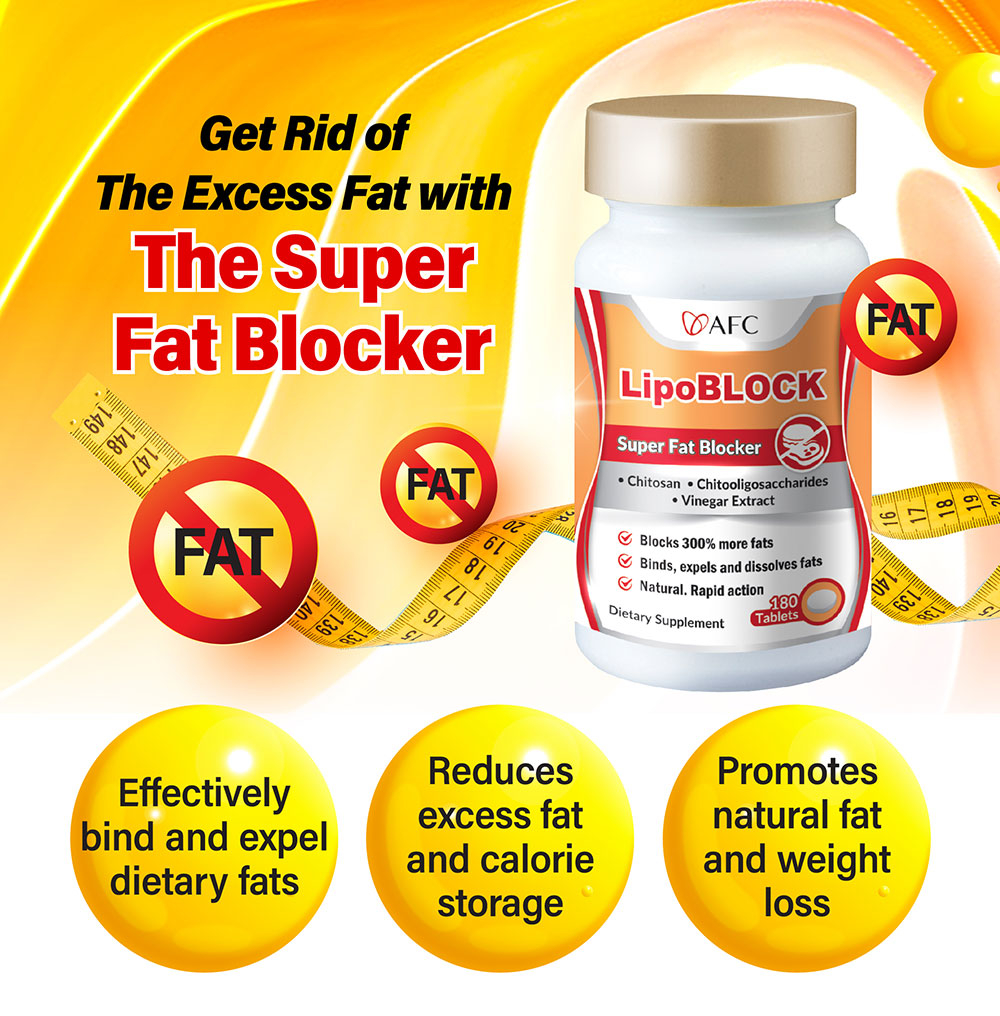 [2 Boxes] AFC LipoBlock Block Fats & Calories for Healthy Natural ...