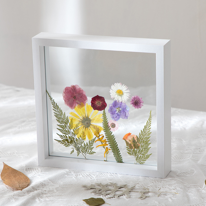 SG Stock[ Super Offer ] 4CM Double -sided Real Glass Wood Frame for ...