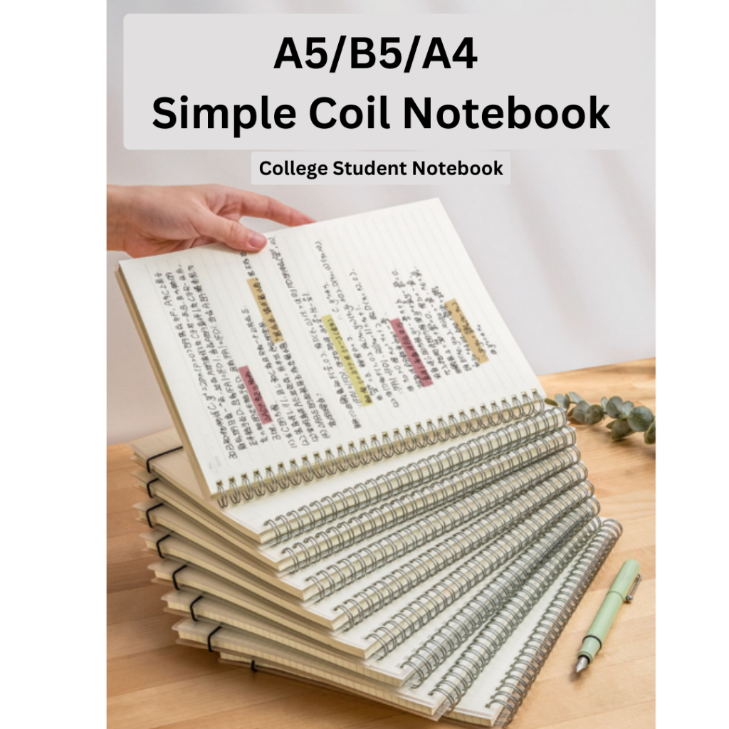 [SG] A4/B5/A5 Muji-Inspired Frosted Transparent College Student Coil ...