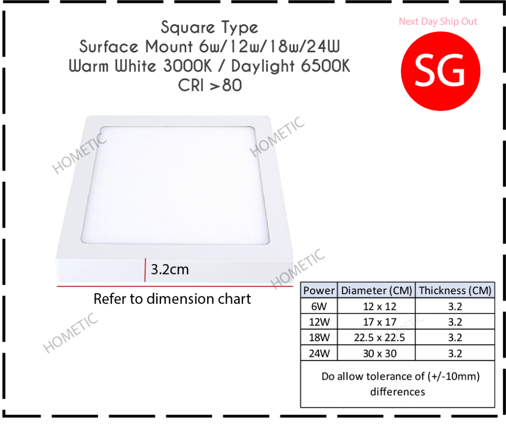 HDB LED Surface Mount Ceiling Light Led Panel replacement BTO PSB ...