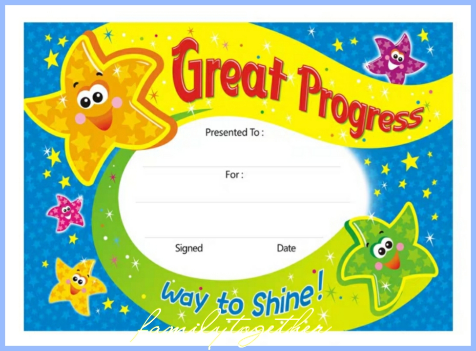 Award Certificates for Kids Class Homeschool Motivational Reward ...