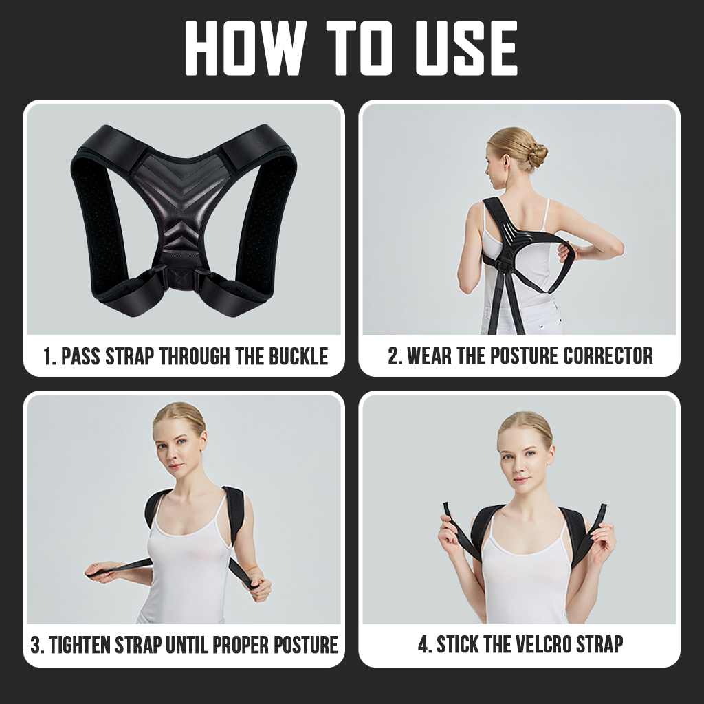 SG Back Posture Corrector - Adjustable Belt Strap Shoulder Spine Neck ...