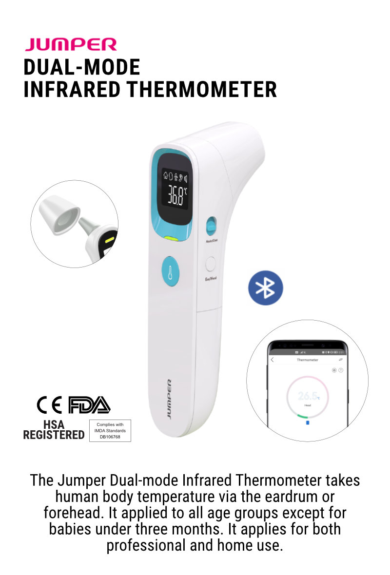 [Jumper] Dual-mode Infrared Thermometer (JPD-FR409-BT) – Adult & Child ...