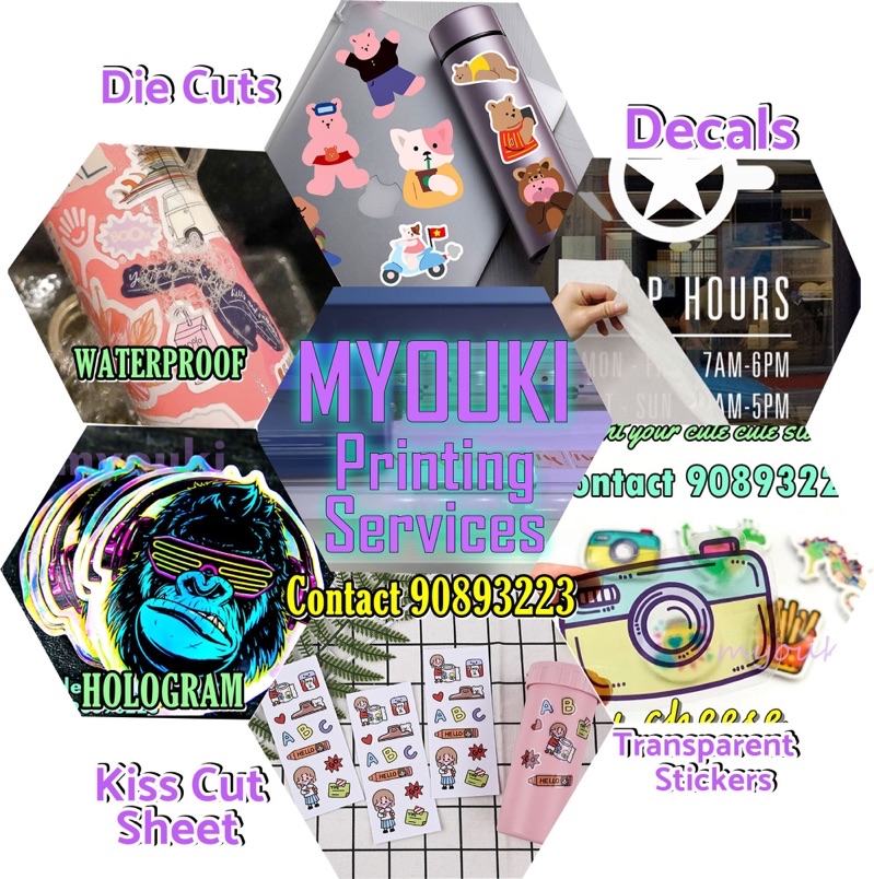 (SG SELLER 🇸🇬) CUSTOMISE STICKERS LABEL VINYL PRINTING (WATERPROOF/TEAR ...