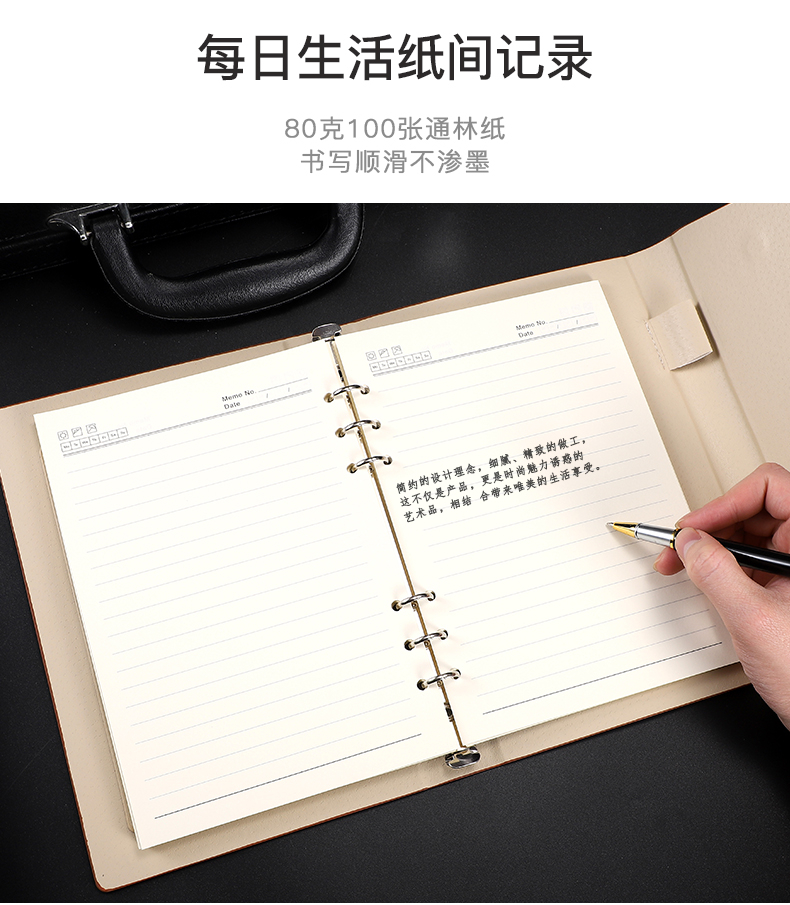 🔥Local Stock🔥Refillable A5 Loose Leaf Notebook With Business Card Slots ...