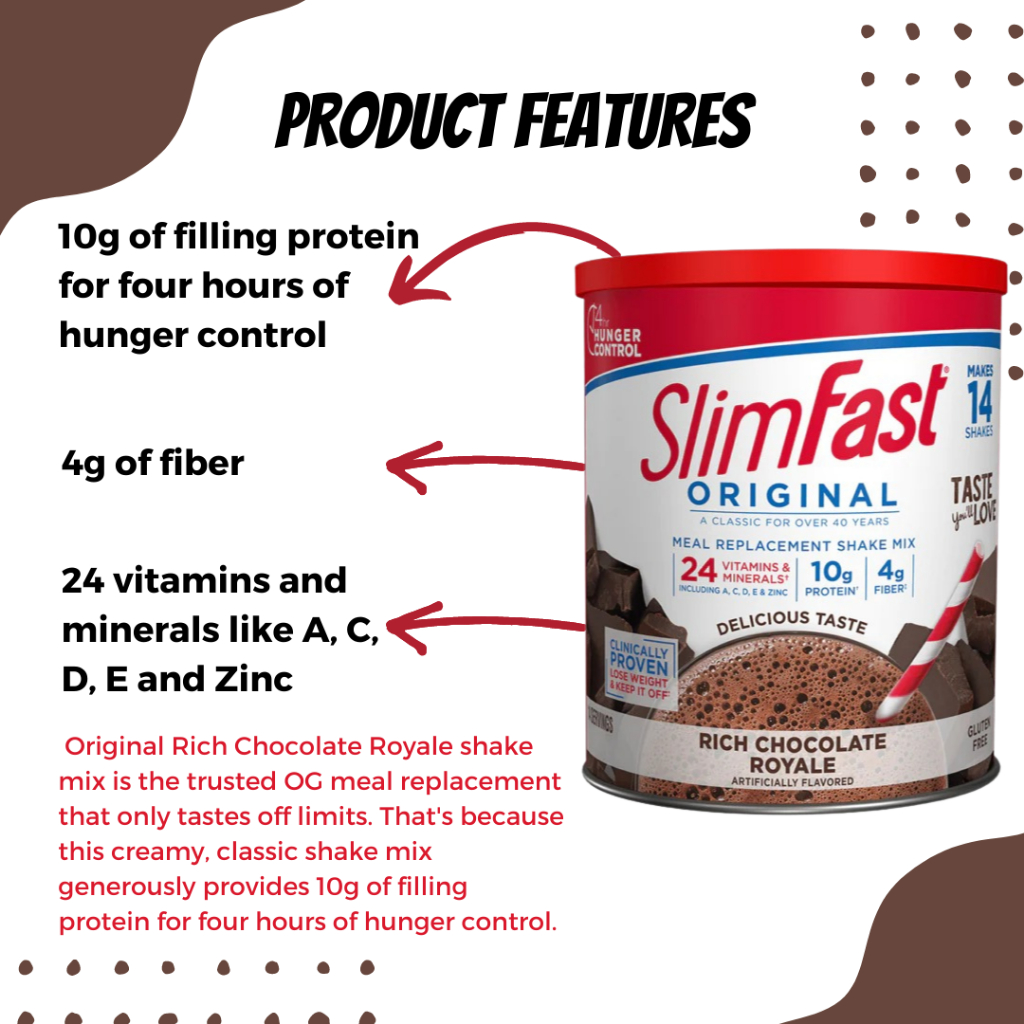 SlimFast Original & Diabetic Meal Replacement Shake, Lose Weight ...