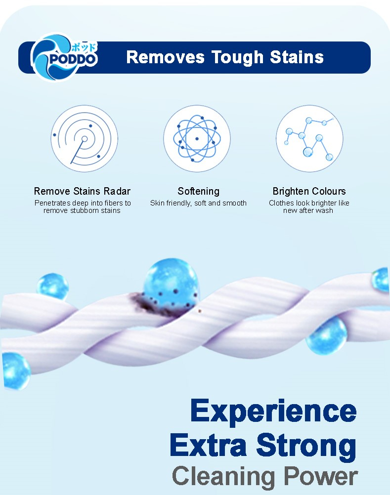 PODDO 3in1 7 functions of Bio-Enzymes Laundry Capsules Refill Pack ...