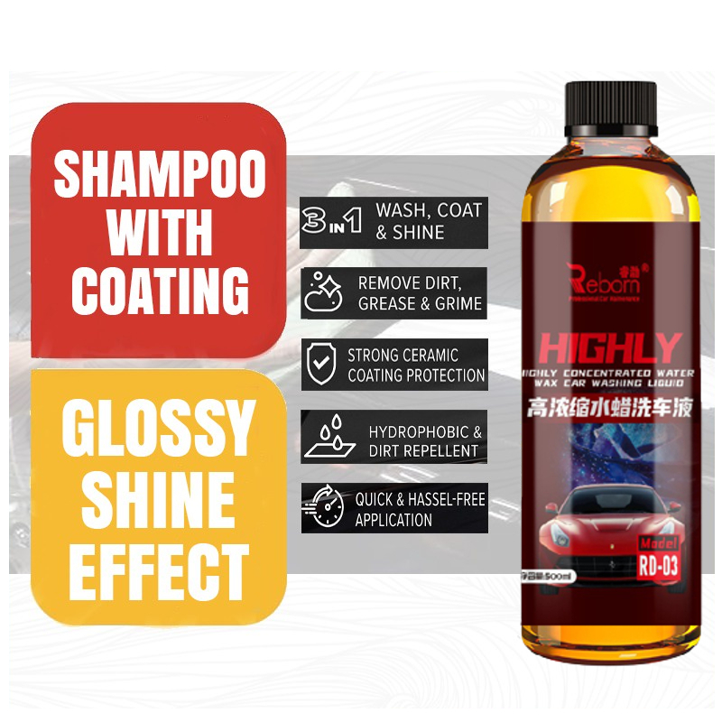 [SG] Nano Ceramic Shampoo/ Wash and Wax Car Shampoo/ 2 in 1 High ...