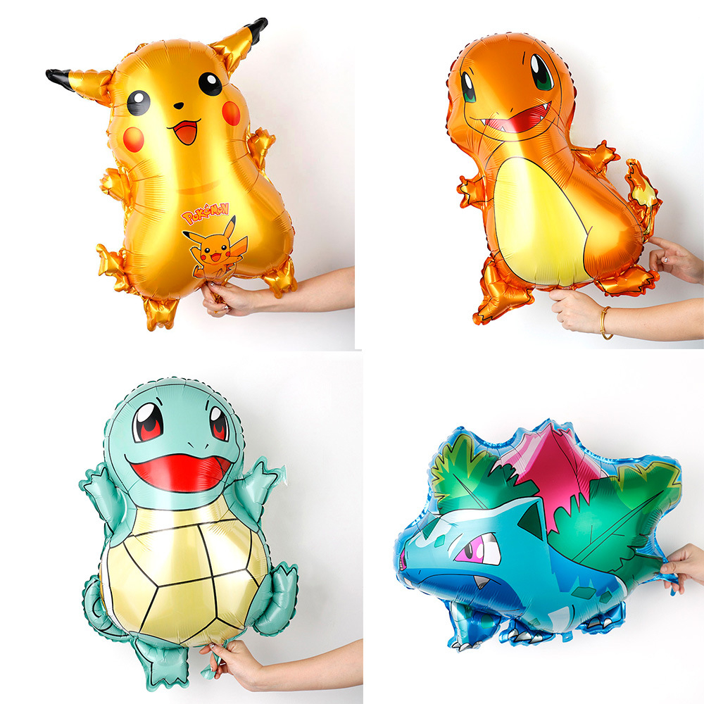 [SG] Pokemon Cartoon Foil Balloons Pokeball Pikachu Squirtle Bulbasaur ...