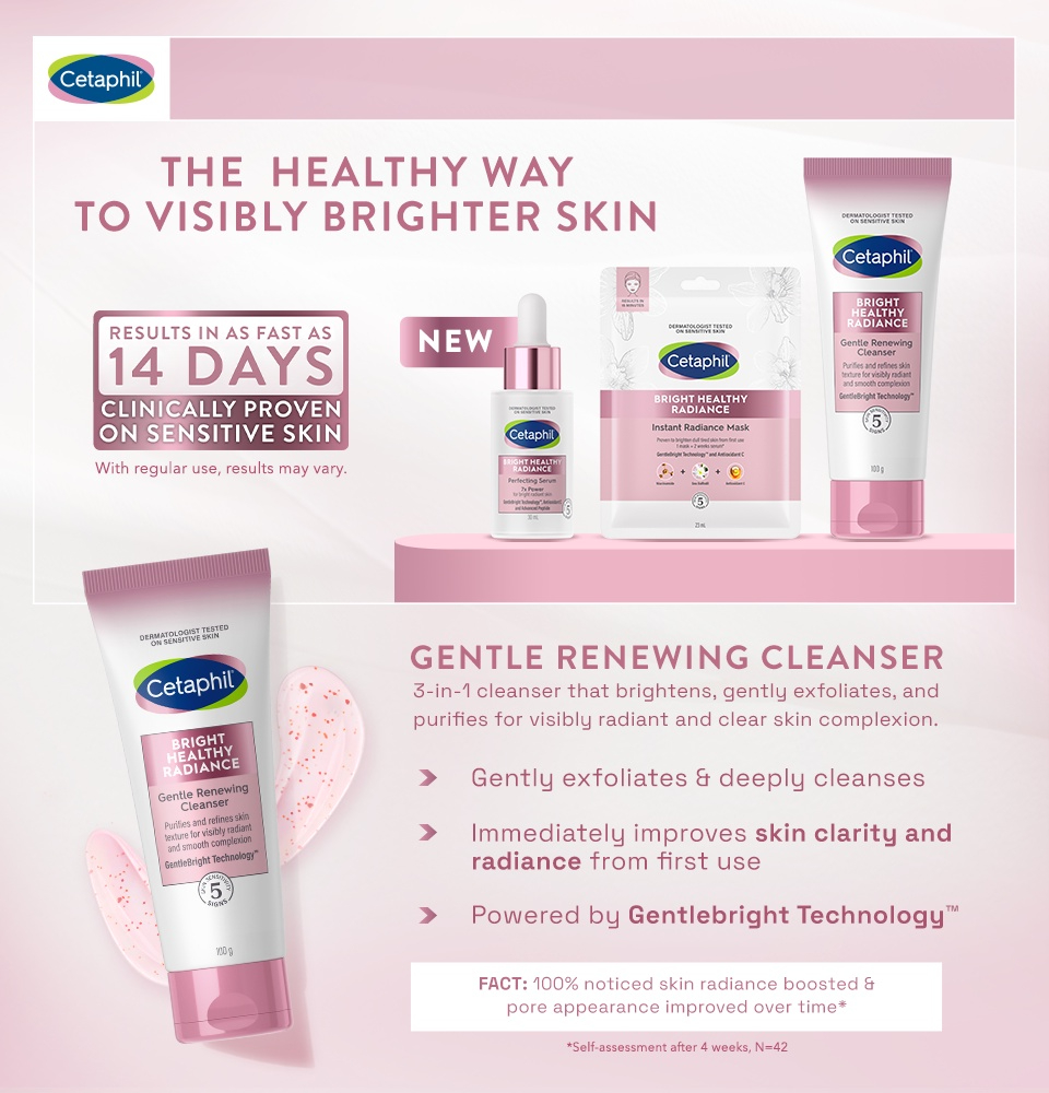 CETAPHIL Bright Healthy Radiance Cleanser Set: Brightness Reveal Creamy ...