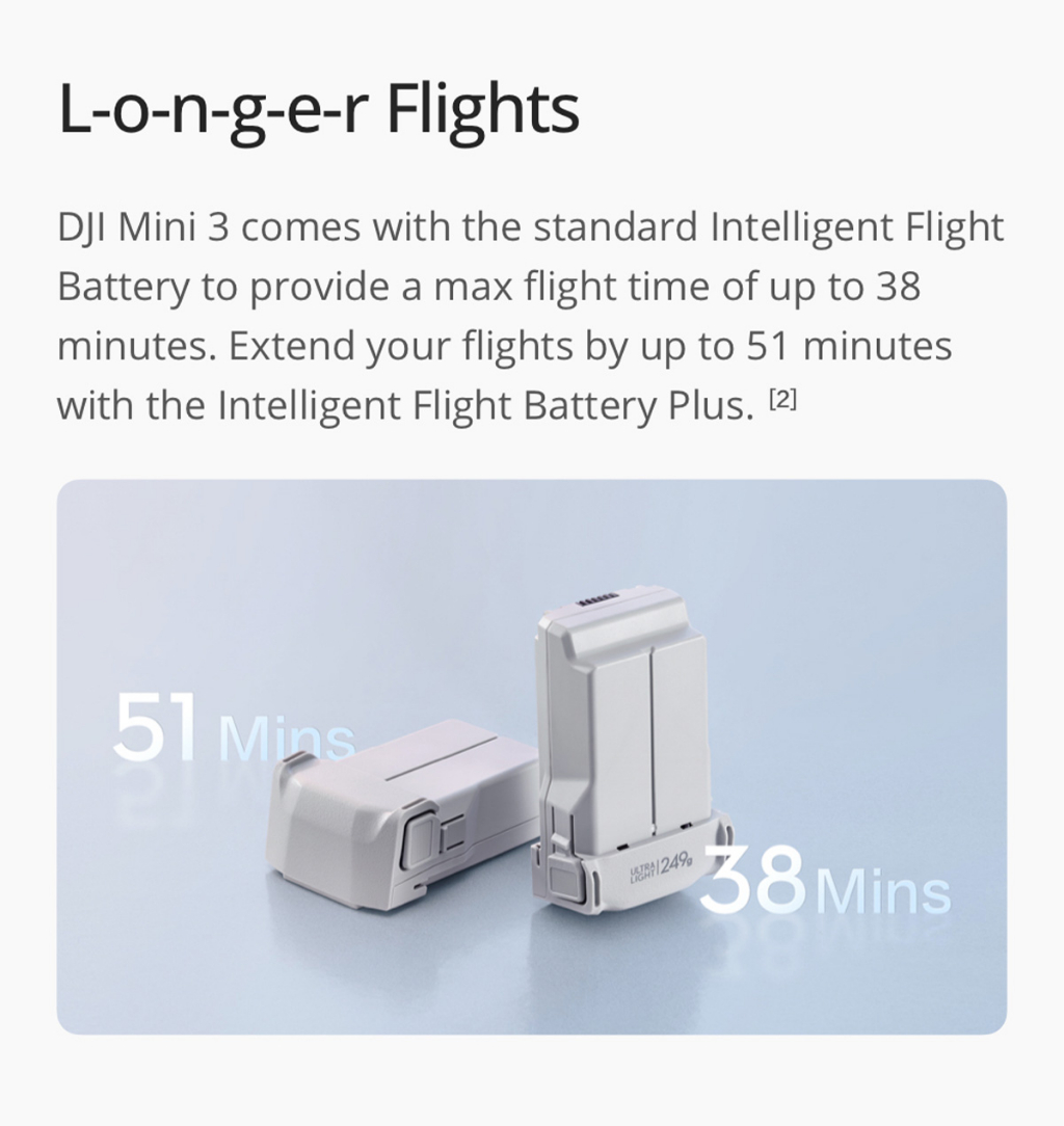 DJI Mini 3 - Camera Drone | Under 249g | 4K HDR Video | Extended ...