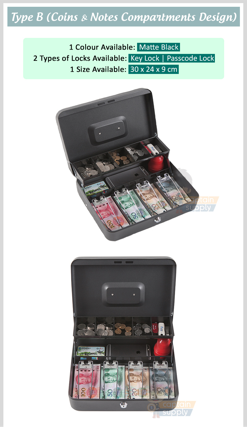 Key Lock / Passcode Lock Cash Cashier Box | Shopee Singapore