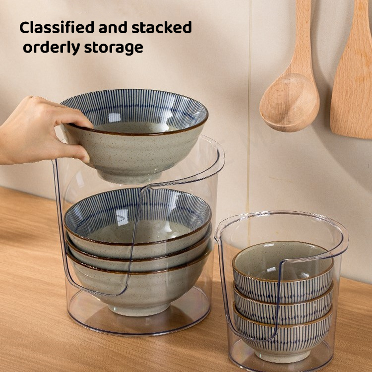 Bowl & Plate Rack Clear Kitchen Dish Plate Drying Rack Bowl Pot Lid ...