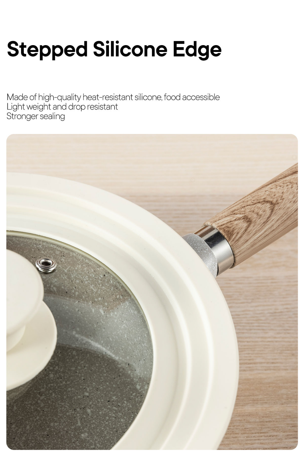 Carote Silicone Glass Lid With Knob Multi-fuctional 3 in1 Tempered ...