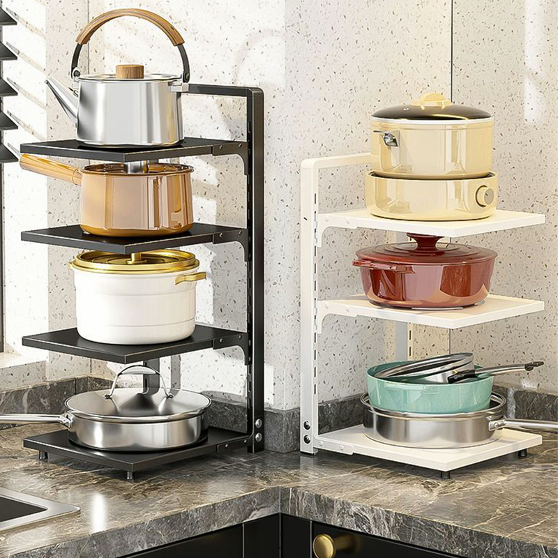 【SG】Adjustable Pot Rack Pot Organiser Under Sink Kitchen Sink Organiser ...