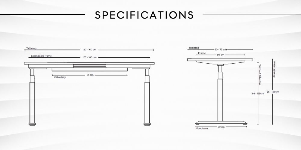 APOL Levodesk Rex Stone - Ergonomic Standing Desk Electric Height ...