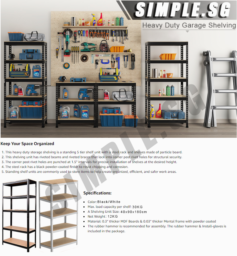 HDB Bomb Shelter Boltless Steel Shelf Rack Adjustable Shelf Kitchen ...