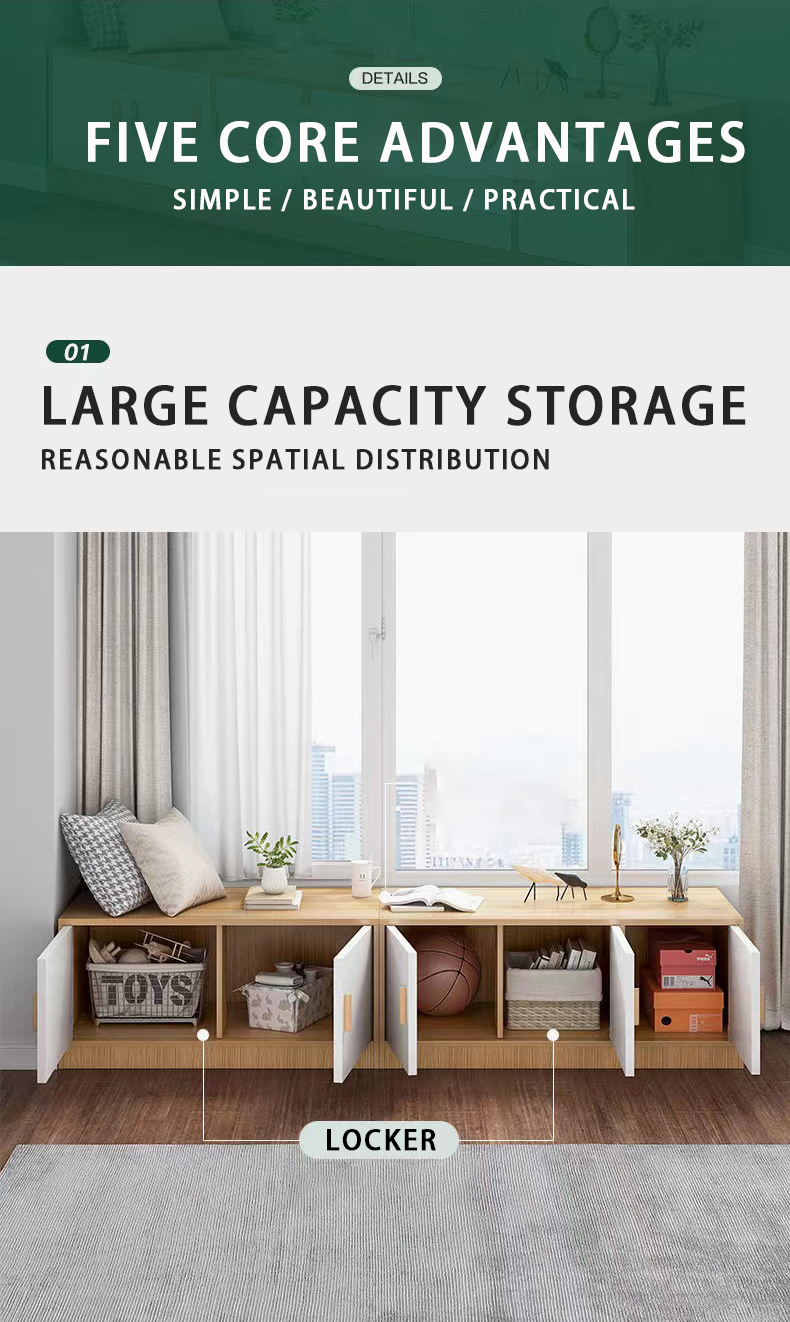 Window low cupboard cabinet bay window cabinet shoe cabinet storage ...