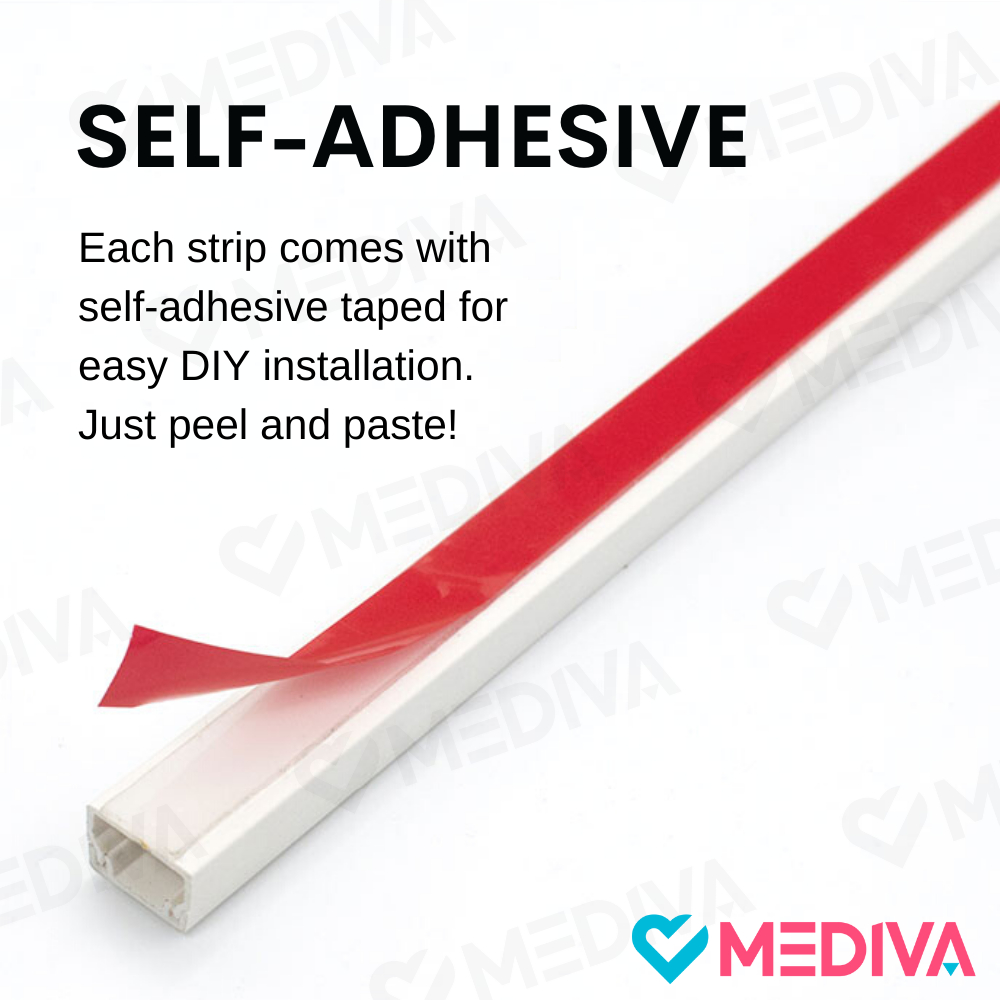 Electrical Cable Trunking Strip with Self Adhesive Slidable PVC Wire ...