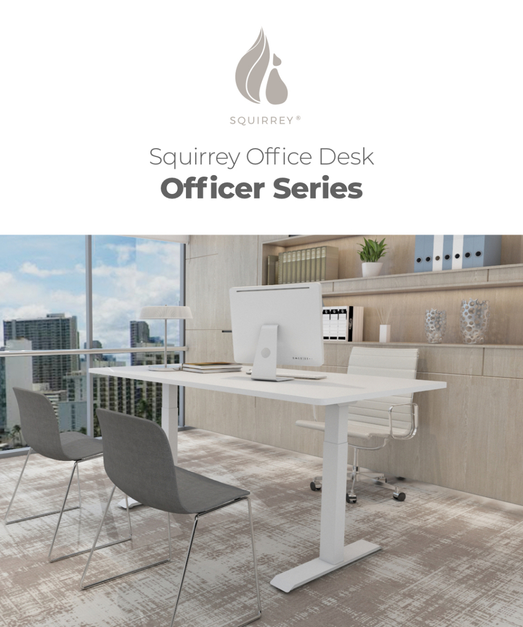 Squirrey Electric Height Adjustable Office Desk Officer Series [Custom ...