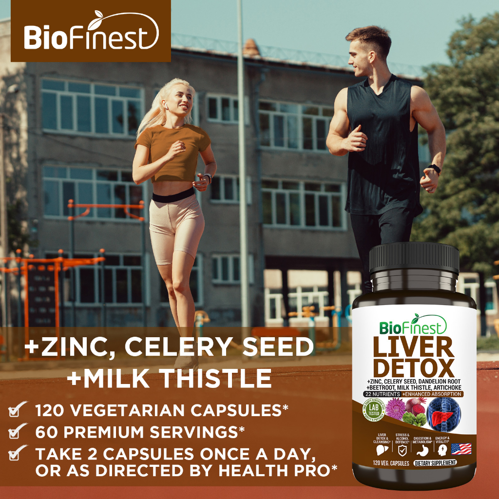 Biofinest Liver Detox Supplement - Milk Thistle Celery Seed Beetroot ...